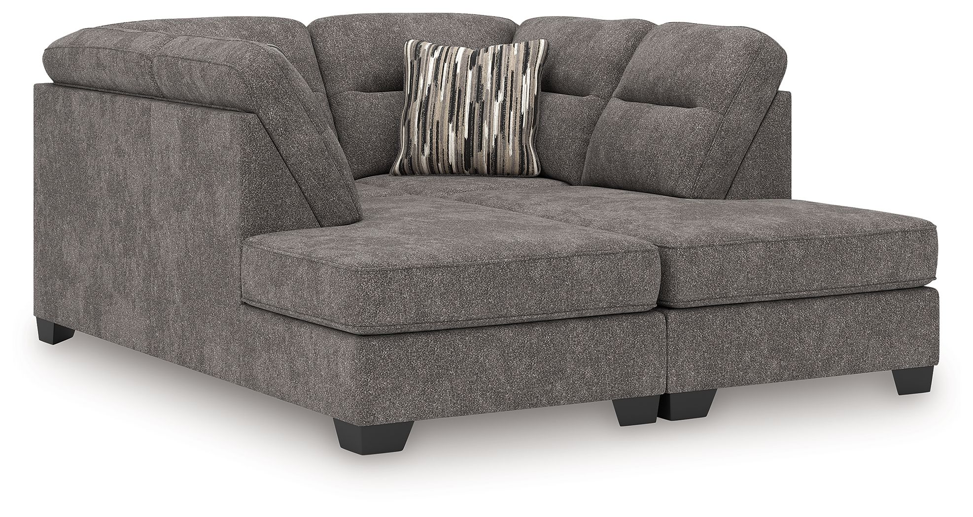 Ashley Furniture Olten – 2-Piece Super Chaise – Graphite – EZ Furniture ...